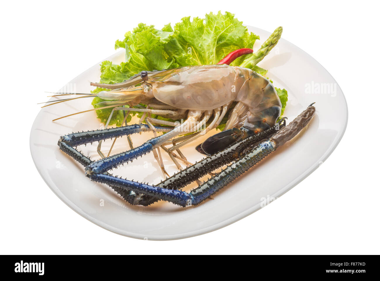 Big Freshwater prawn ready for cooking Stock Photo - Alamy