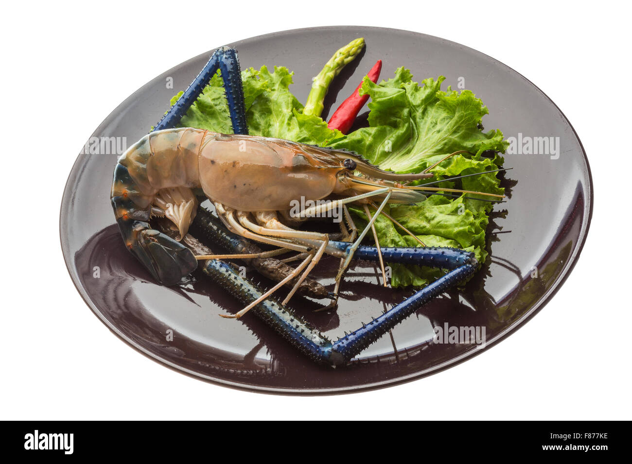 Big Freshwater prawn ready for cooking Stock Photo - Alamy