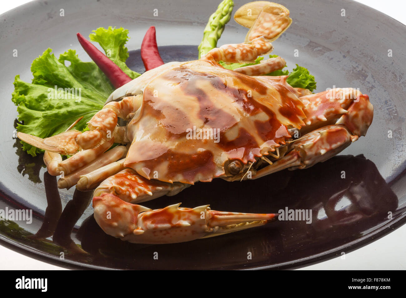 Red crab isolated on white Stock Photo - Alamy