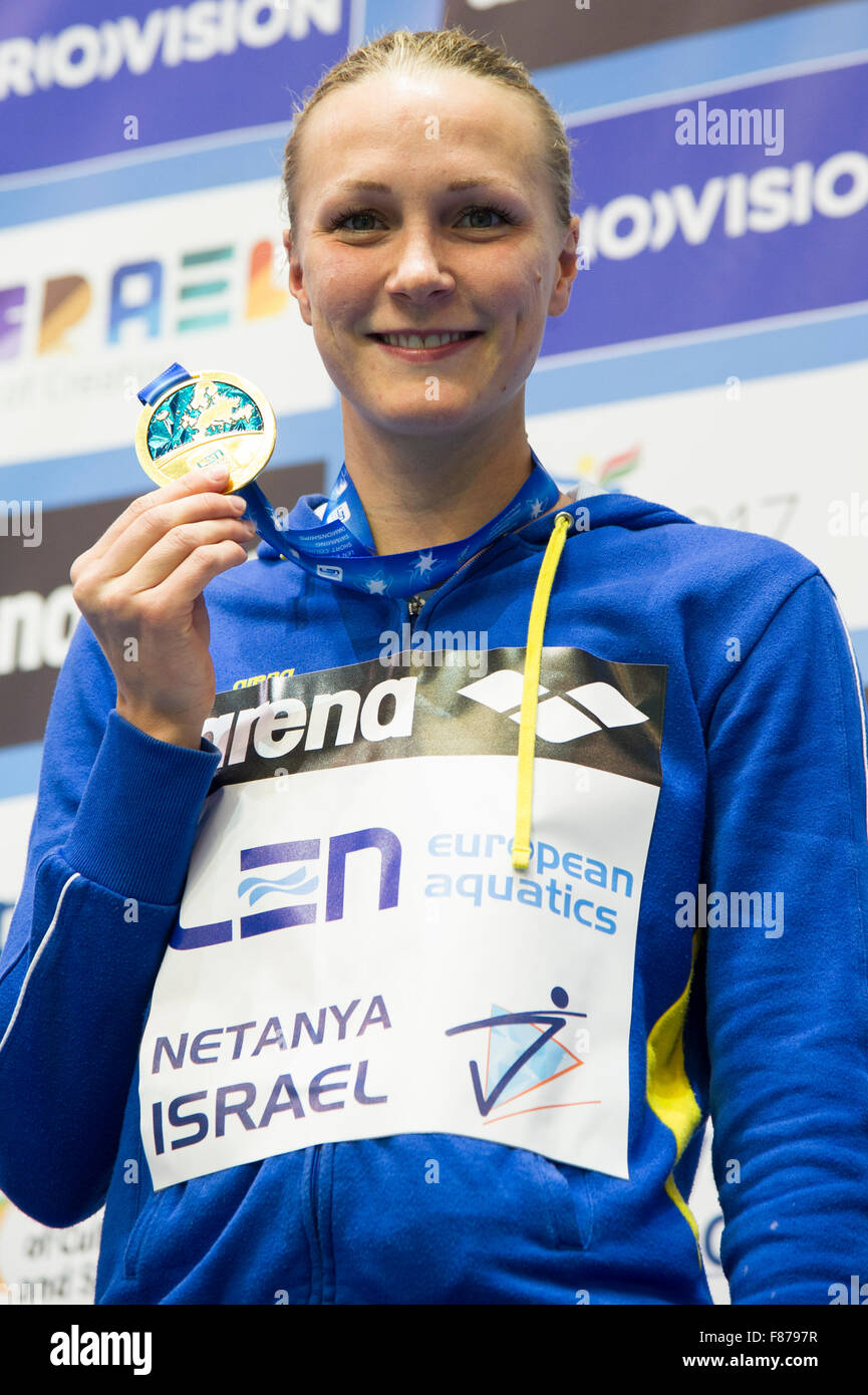 Netanya, Israel. 06th Dec, 2015. SJOESTROEM Sarah SWE Gold Medal CR ...