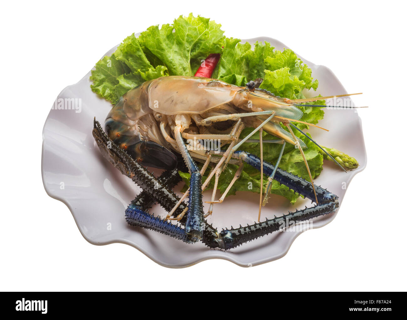 Big Freshwater prawn ready for cooking Stock Photo - Alamy