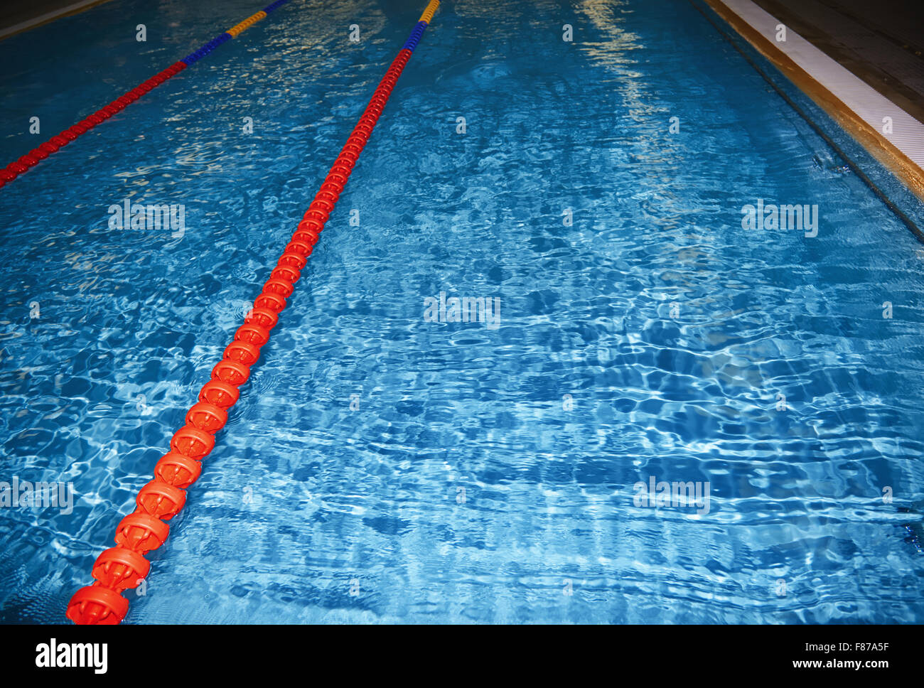 Swimming pool with lane markers. Horizontal photo Stock Photo - Alamy