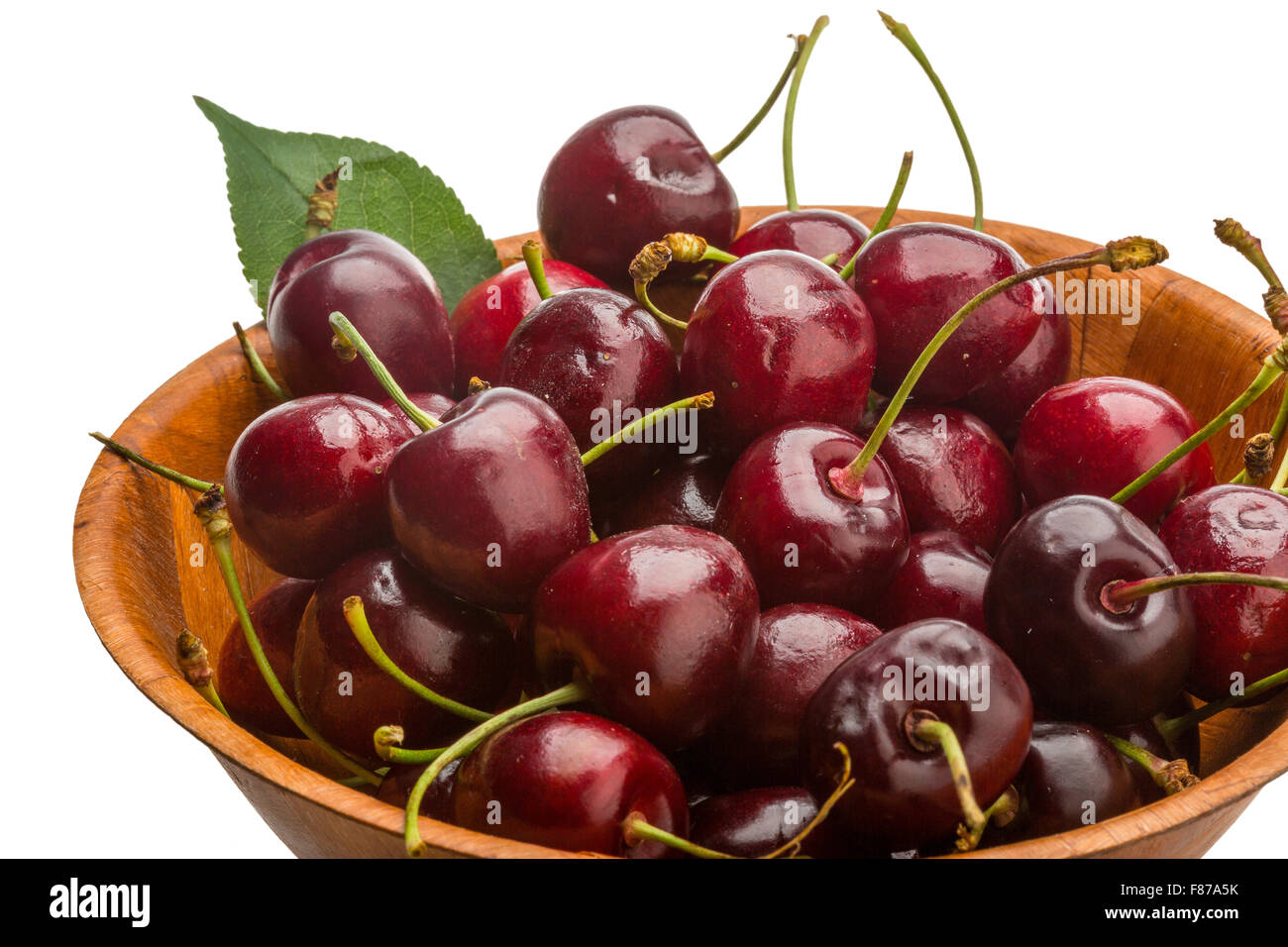 Gean - sweet cherry berries isolated on white Stock Photo - Alamy