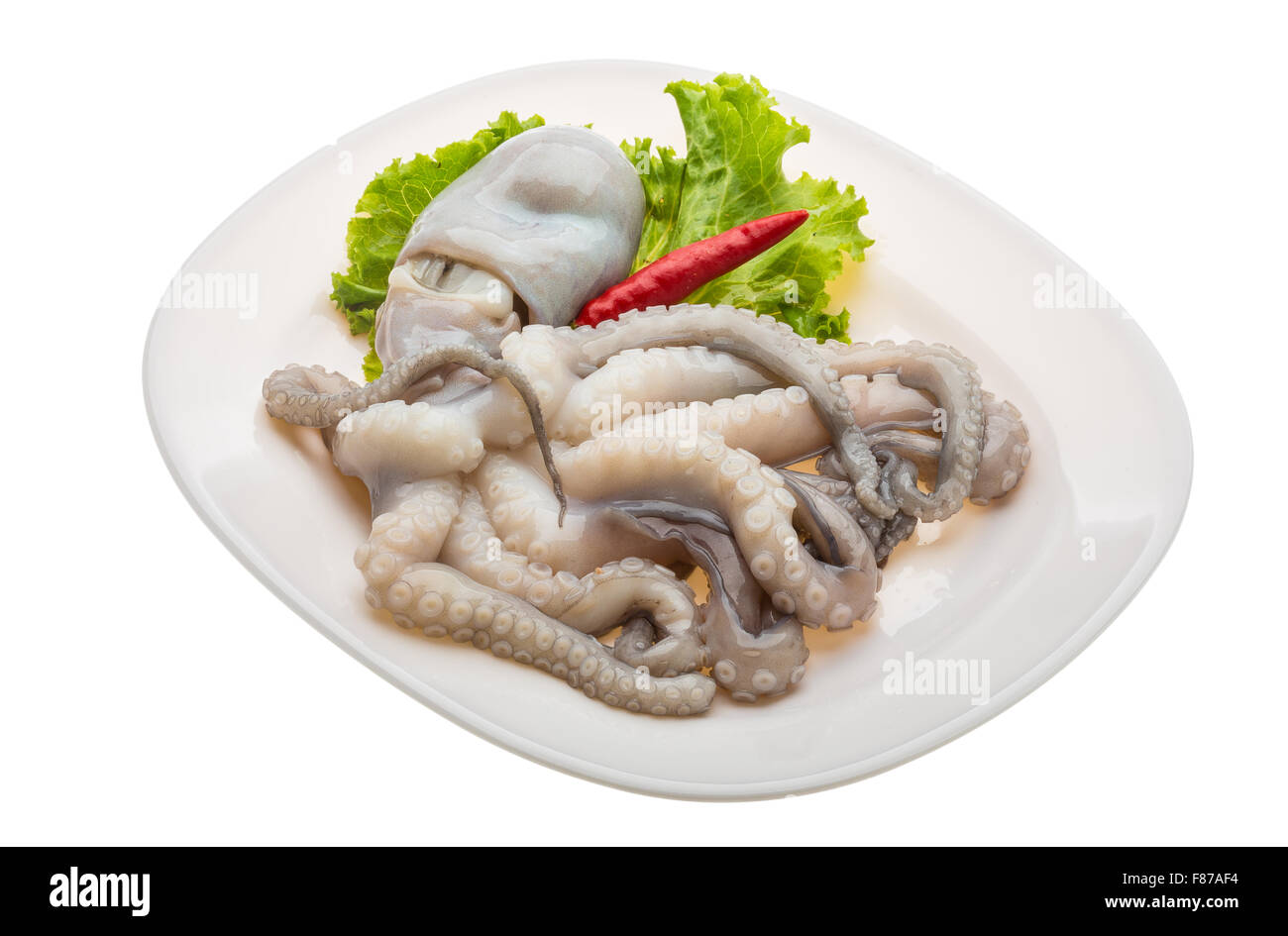 Raw octopus ready for cooking Stock Photo - Alamy