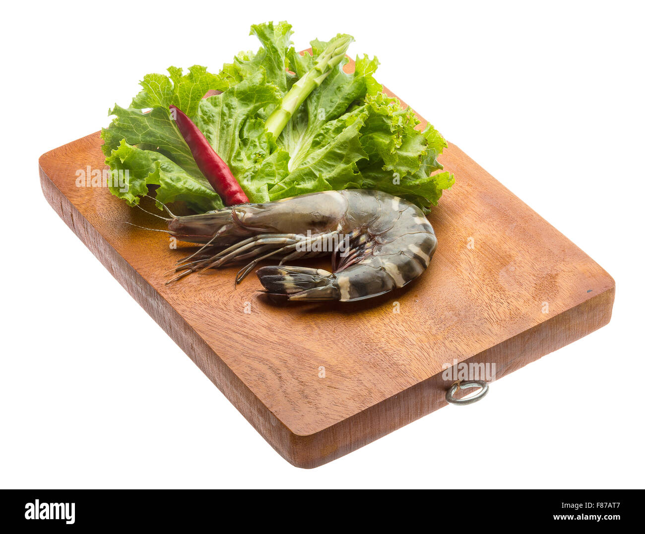 Raw Tiger prawn ready for cooking Stock Photo - Alamy