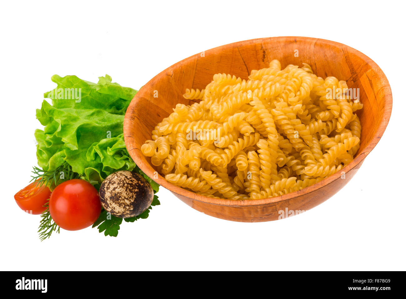 Raw Fusilli pasta Stock Photo - Alamy