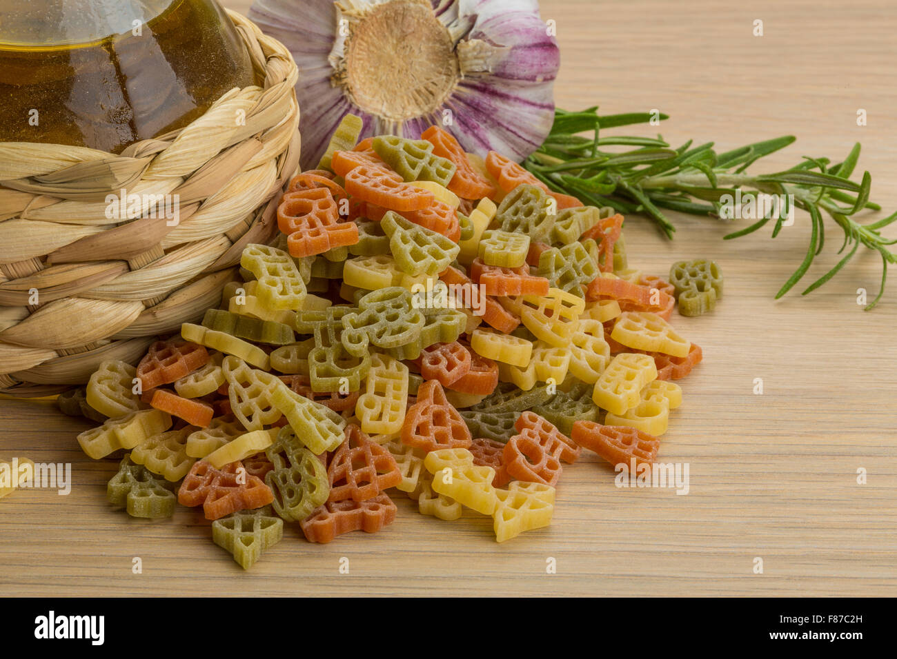 Kids italian paste - ready for cooking Stock Photo - Alamy
