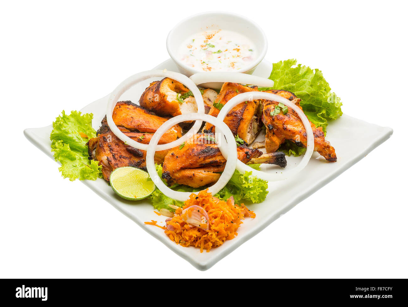 Tandori Chicken - traditional Indian cuisine Stock Photo - Alamy