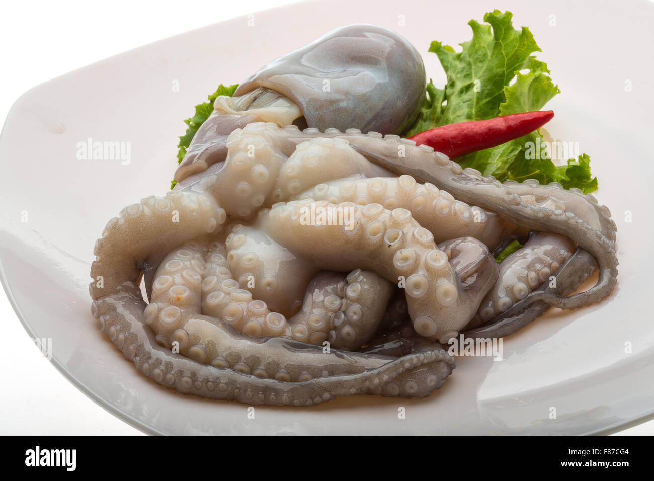 Raw octopus ready for cooking Stock Photo - Alamy