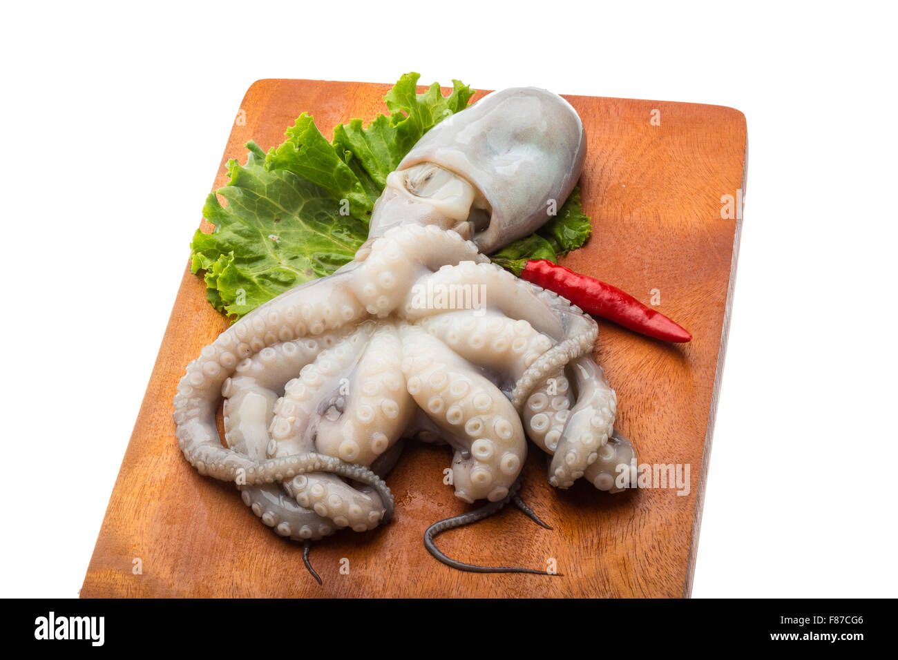 Raw octopus ready for cooking Stock Photo - Alamy