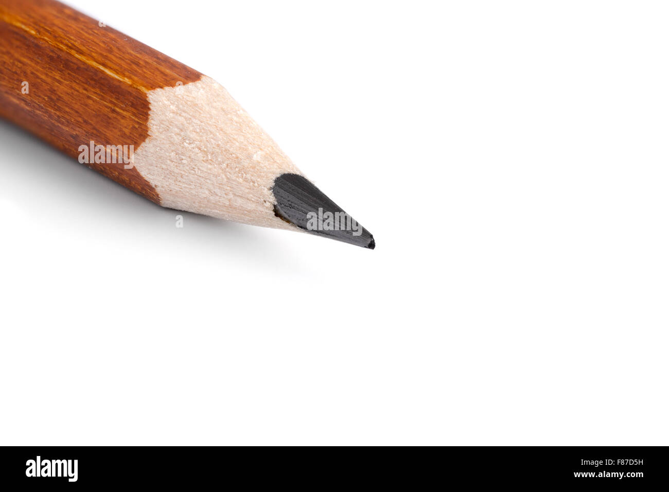 Pencil point close-up on white background Stock Photo - Alamy