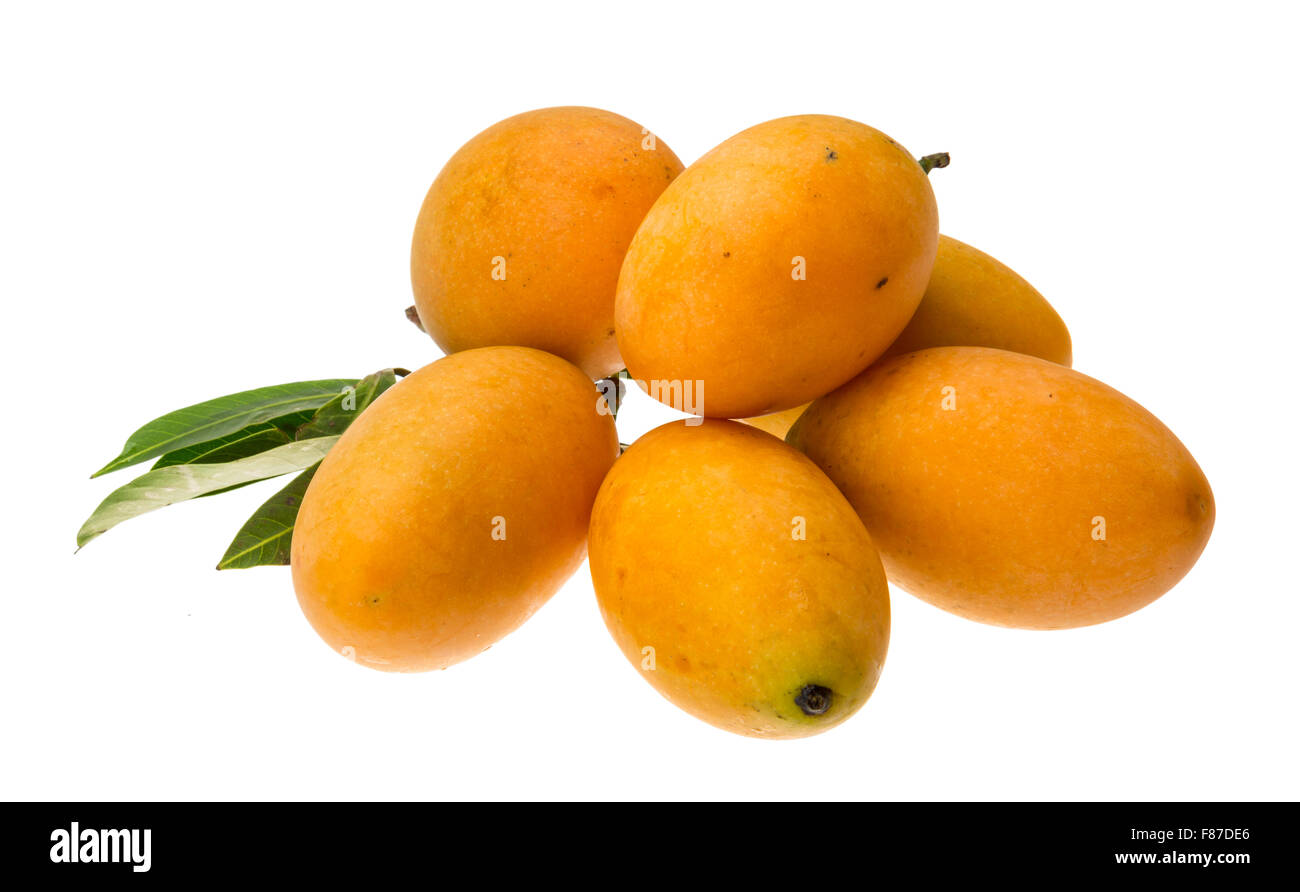 Bouea macrophylla heap isolated on white Stock Photo - Alamy