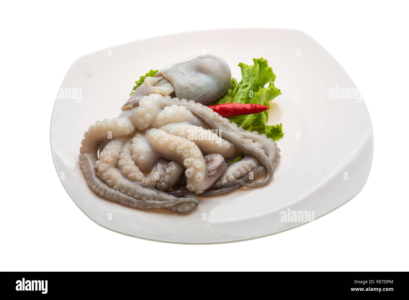 Raw octopus ready for cooking Stock Photo - Alamy