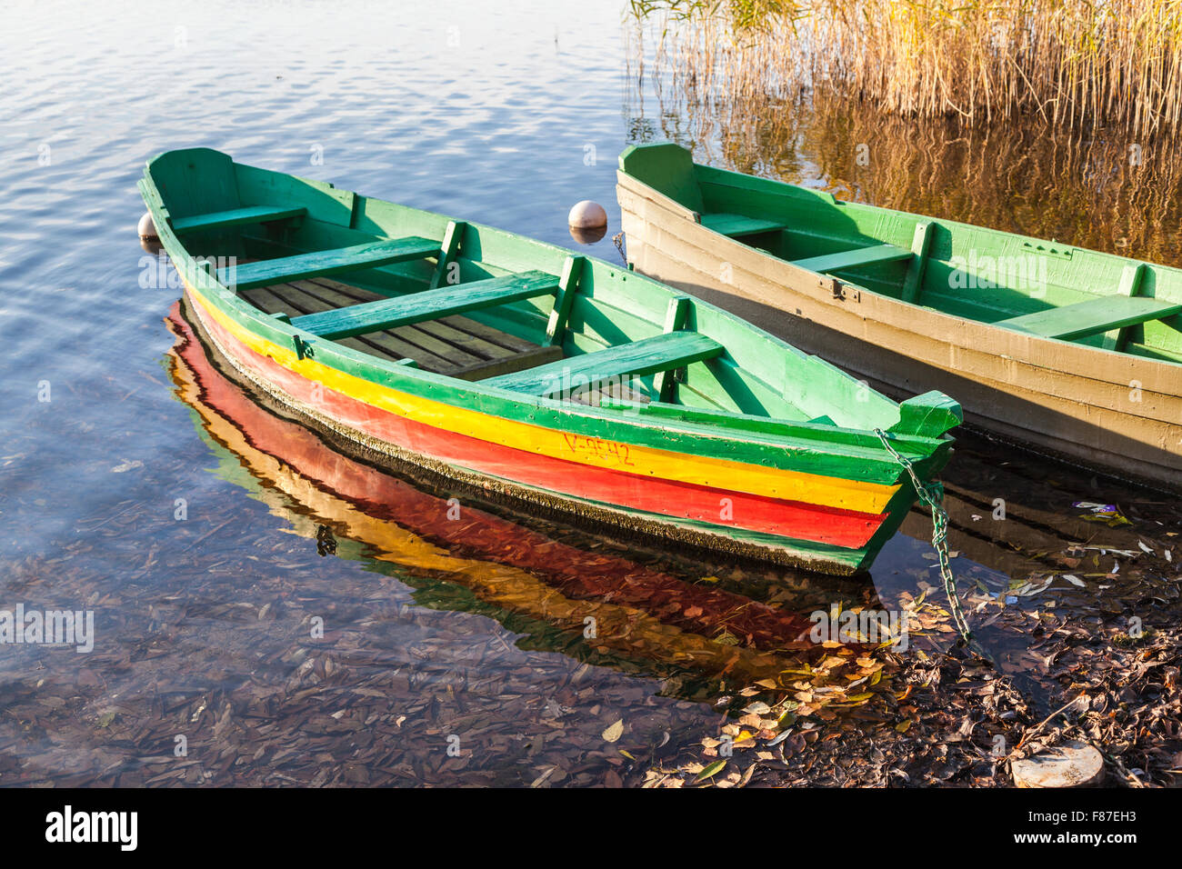 Colourful rowing boat in water hi-res stock photography and images - Alamy