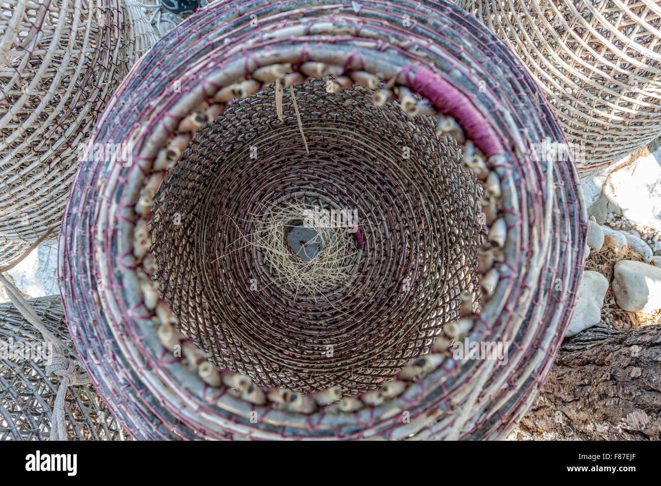 Sea fishing traps Stock Photo - Alamy