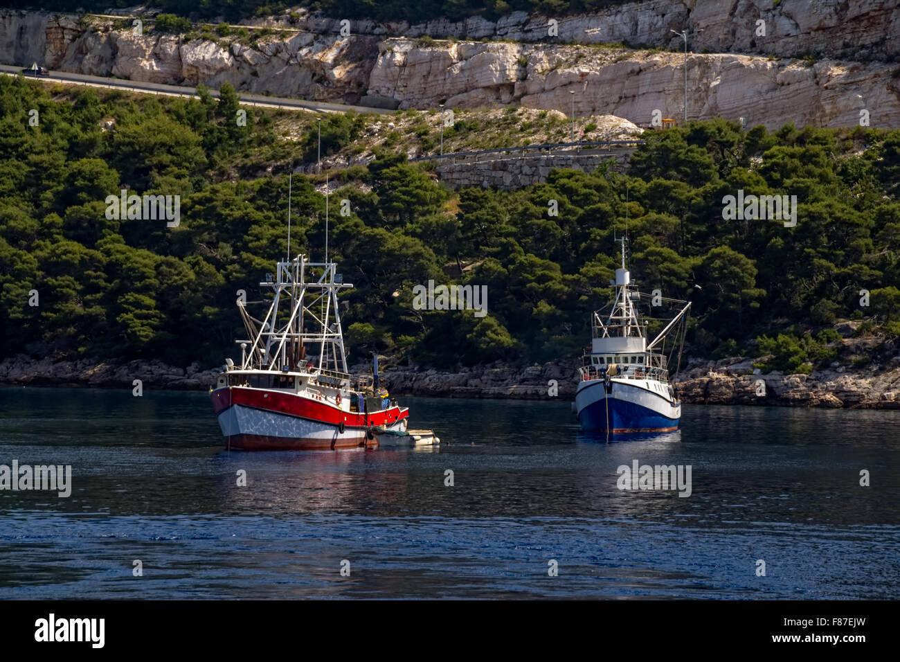 Two fishing boat Stock Photo - Alamy