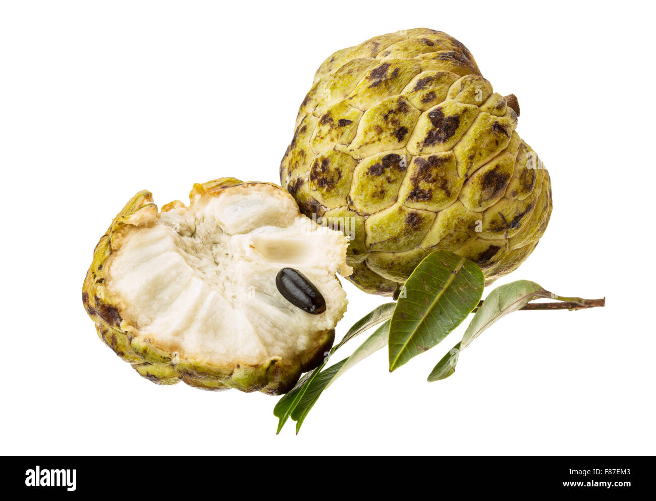 Asian fruit - annona on white Stock Photo - Alamy