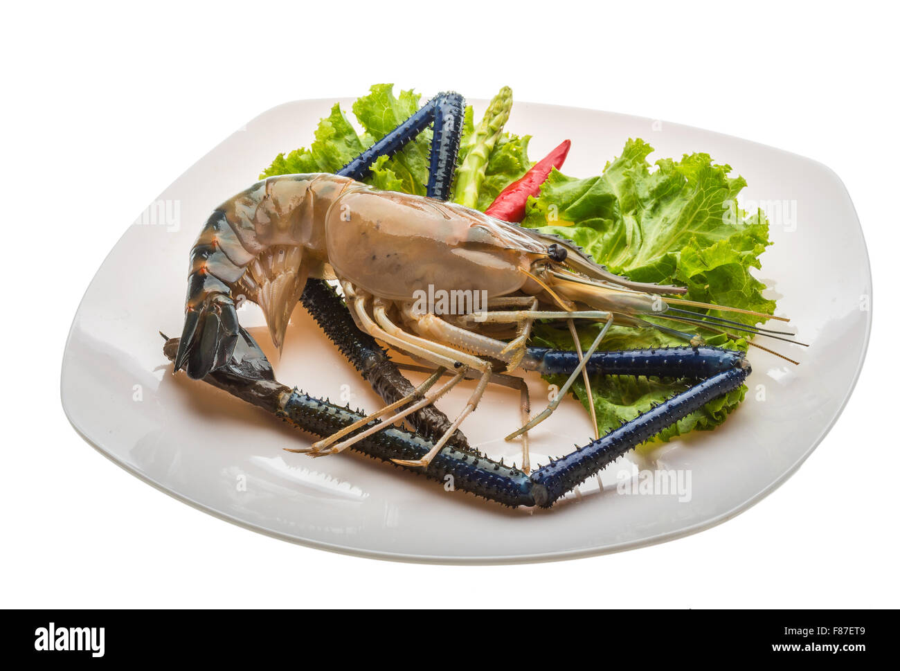 Big Freshwater prawn ready for cooking Stock Photo - Alamy