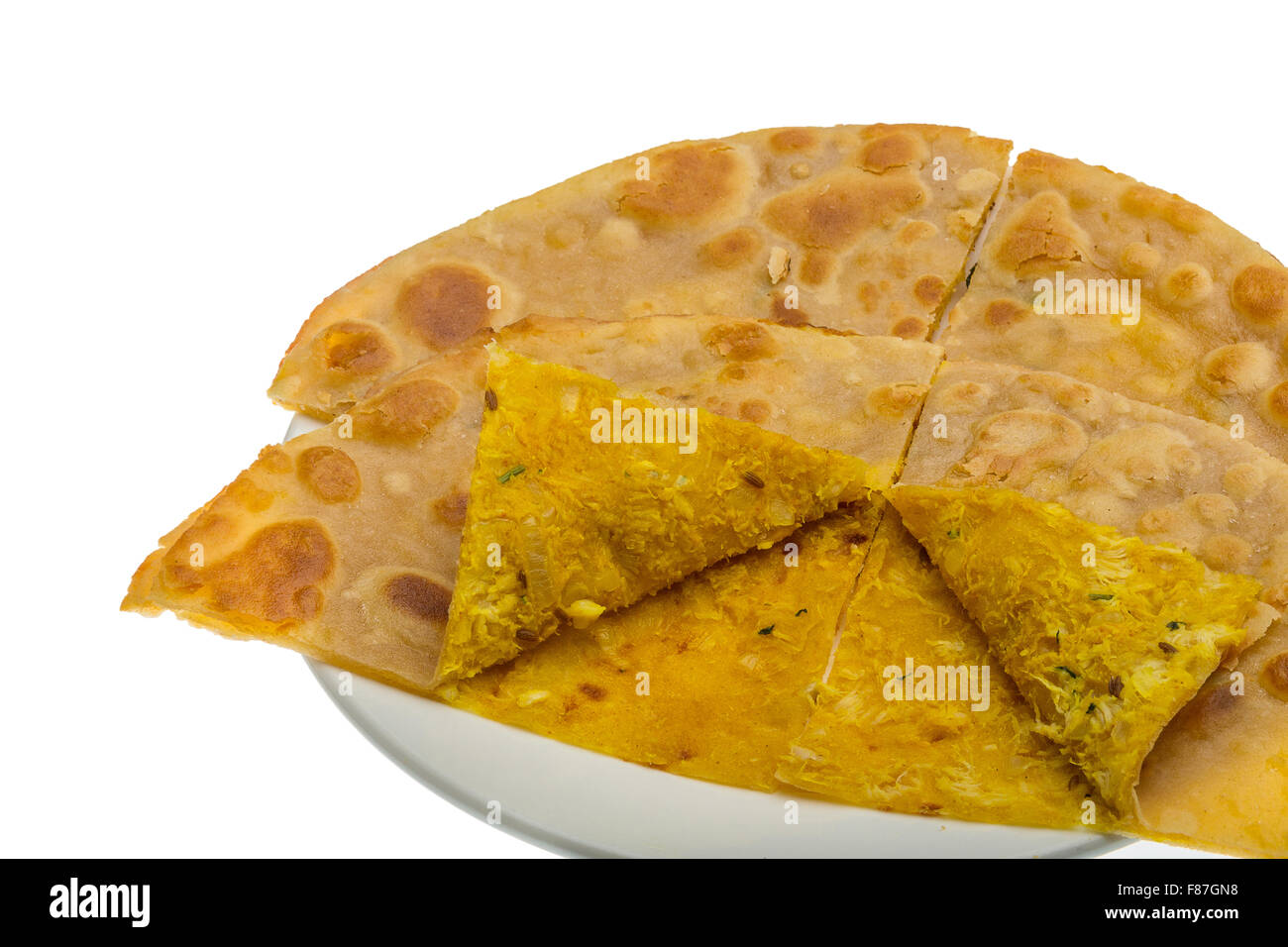 Chicken Paratha - indian traditional cuisine Stock Photo - Alamy