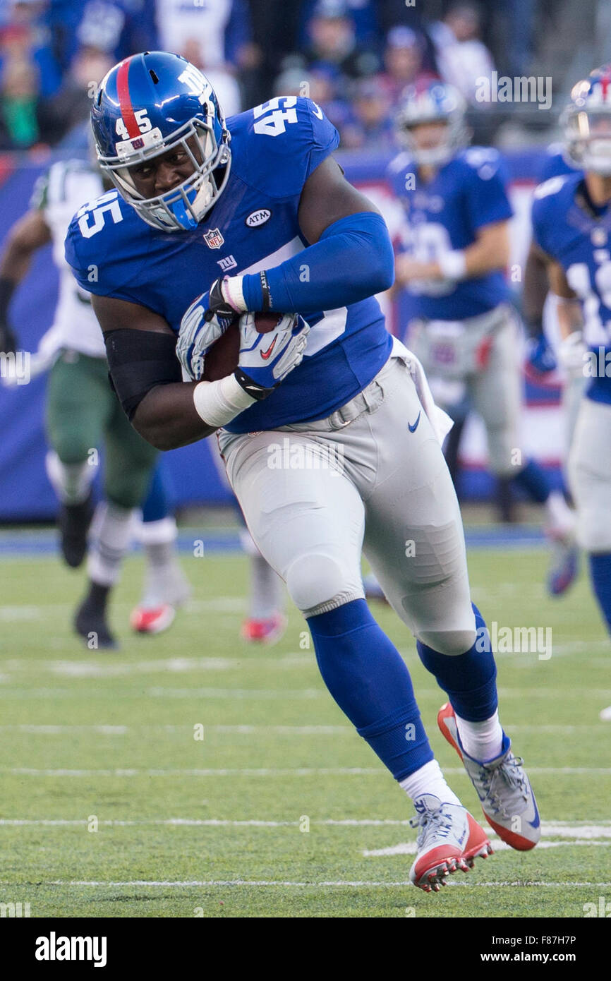 East Rutherford, New Jersey, USA. 6th Dec, 2015. New York Giants tight ...