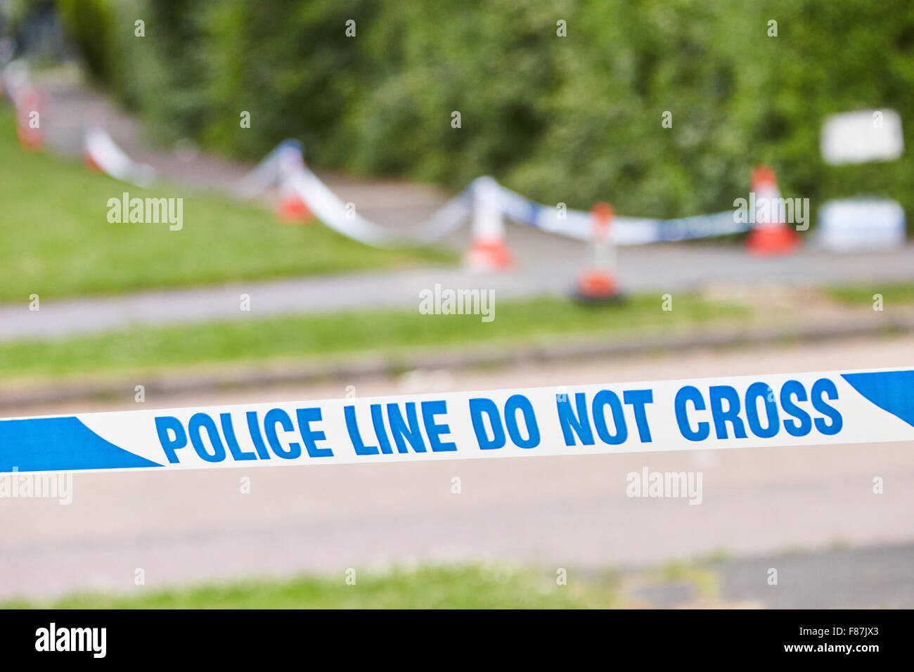 Police tape at crime scene Stock Photo - Alamy