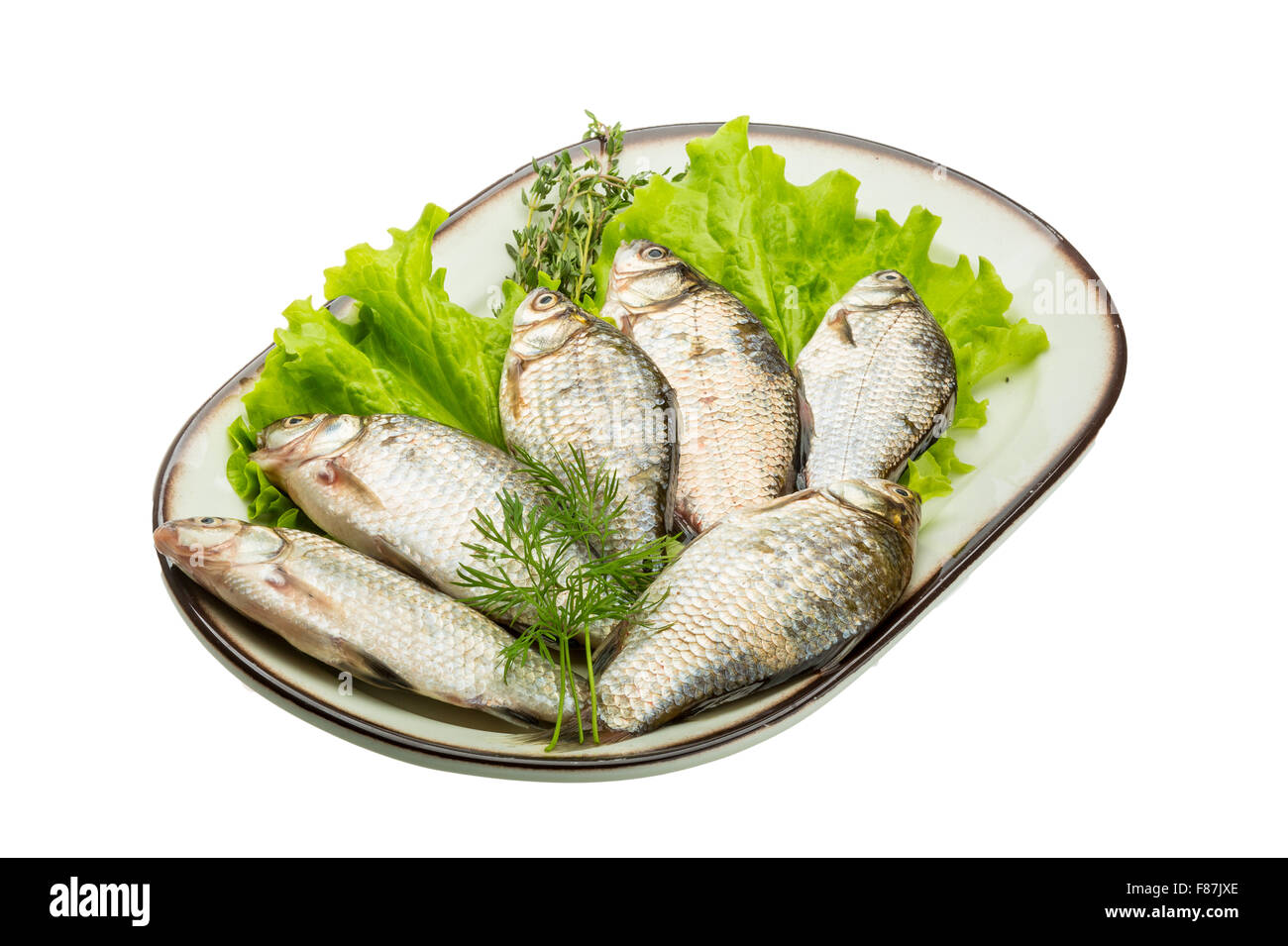 Raw Crucian fish - ready for cooking Stock Photo - Alamy