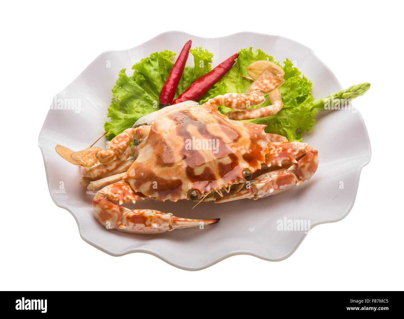 Red crab isolated on white Stock Photo - Alamy