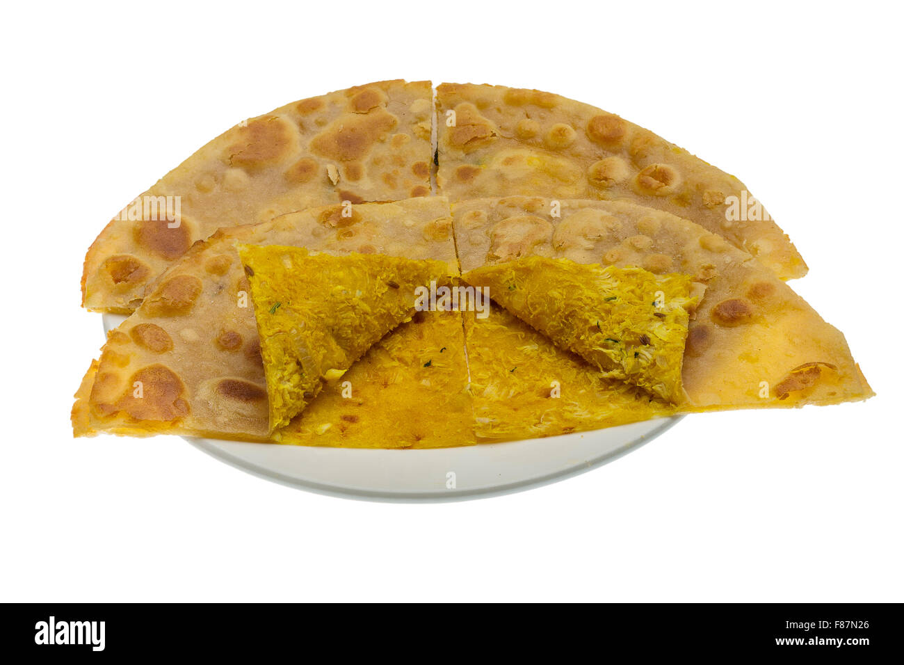 Chicken Paratha - indian traditional cuisine Stock Photo - Alamy