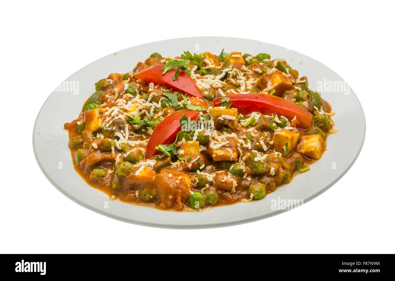 Mutter Paneer - Indian traditional food Stock Photo - Alamy
