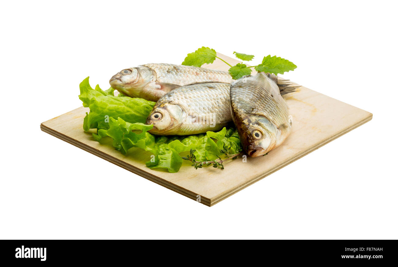 Raw Crucian fish - ready for cooking Stock Photo - Alamy
