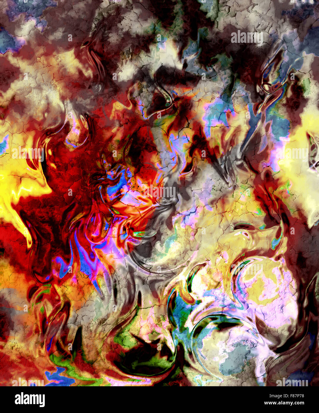 Color Abstract background and spots with color effect, computer collage ...