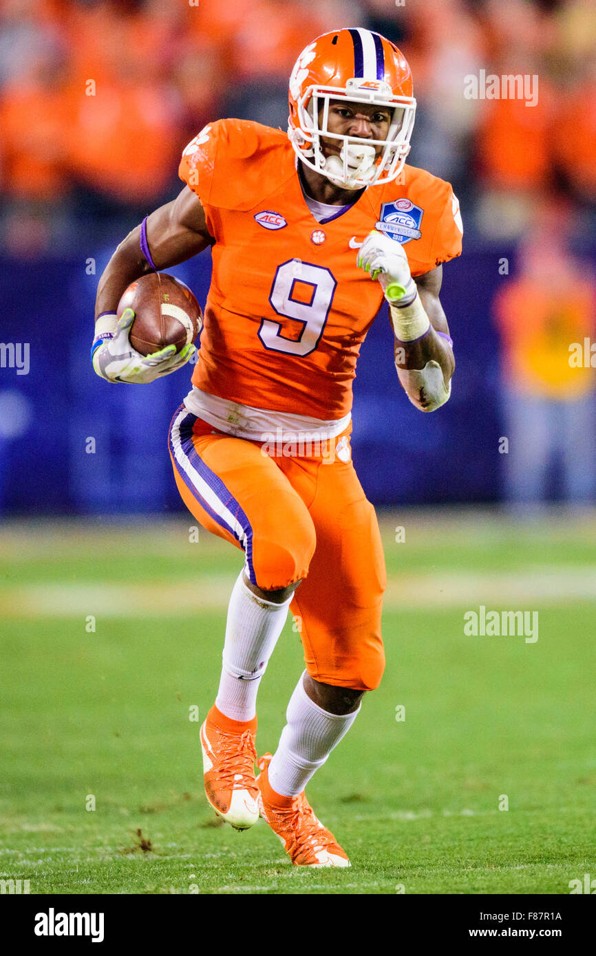Clemson running back Wayne Gallman (9) during the ACC College Football ...