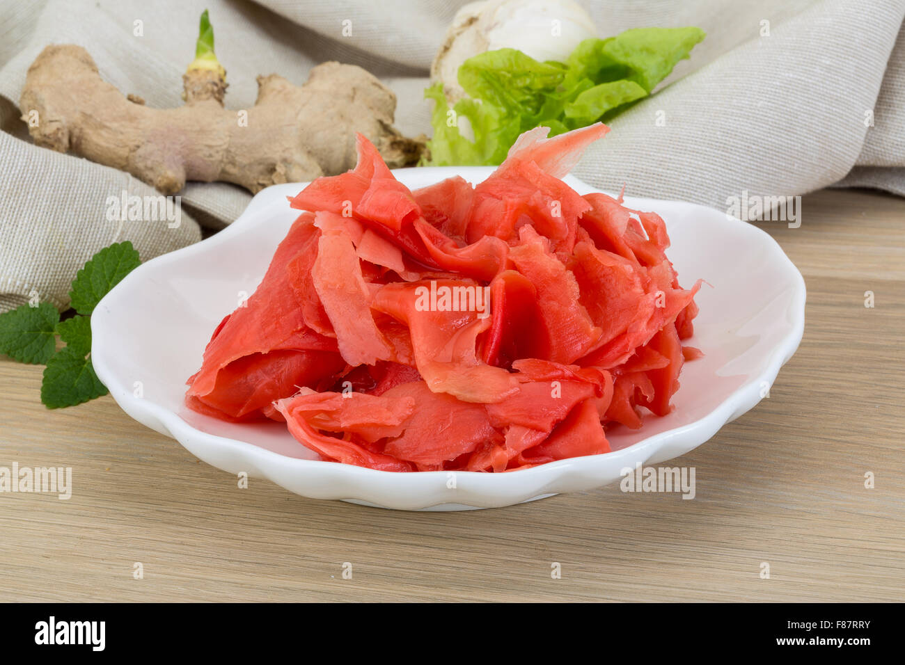 Marinated ginger - special flavour for japan kitchen Stock Photo - Alamy