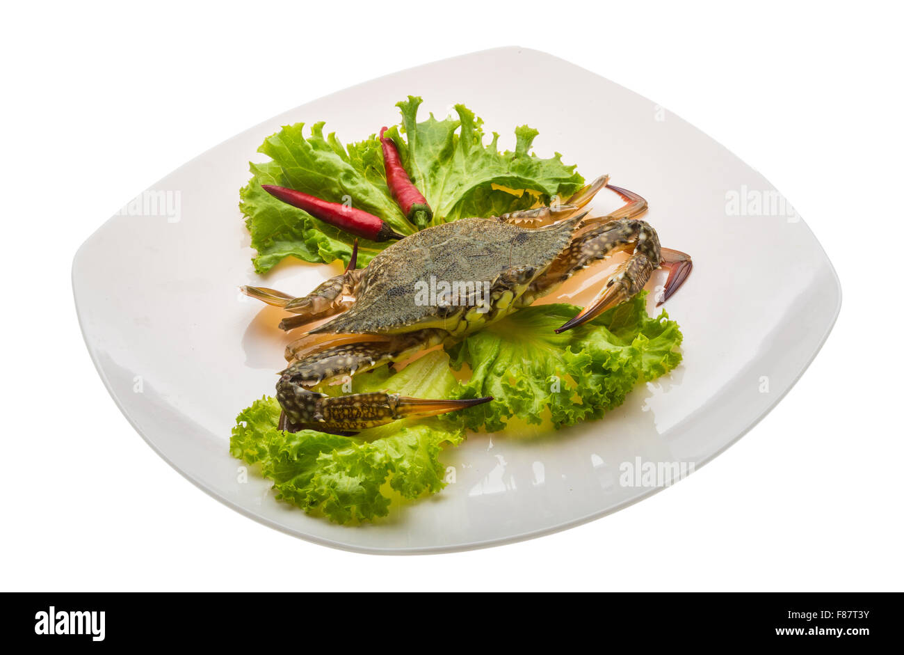 Raw crab ready for cooking isolated Stock Photo - Alamy