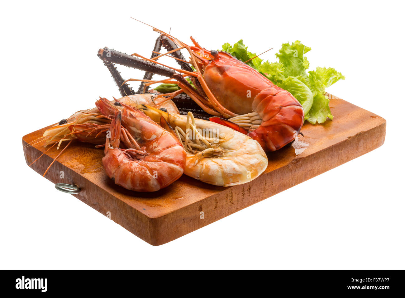 Giant Freshwater Prawn and king prawns isolated Stock Photo - Alamy