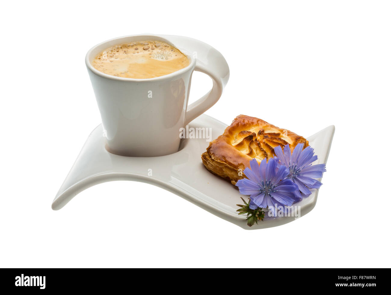 Coffee with pastry for breakfast Stock Photo - Alamy