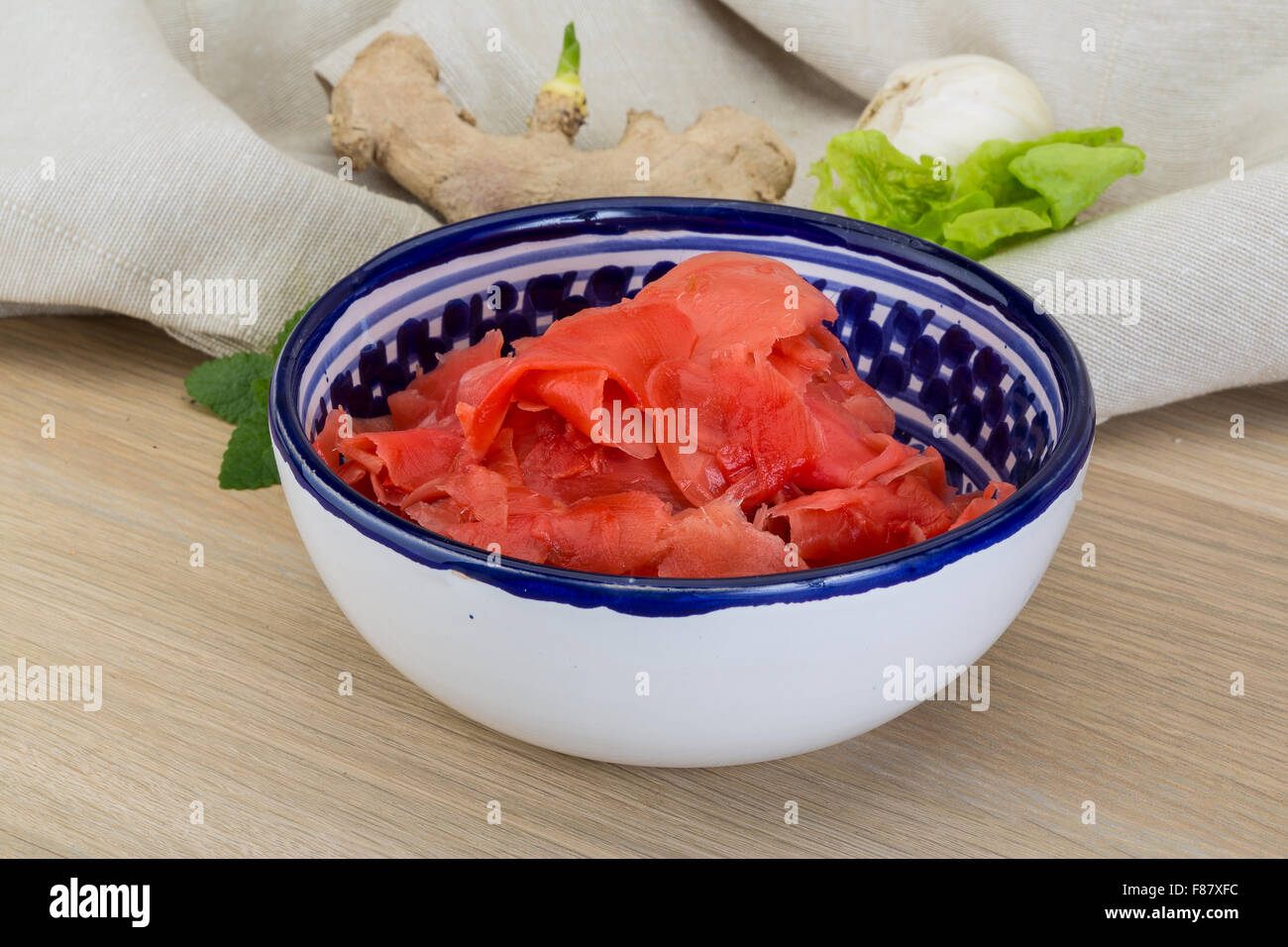 Marinated ginger - special flavour for japan kitchen Stock Photo - Alamy
