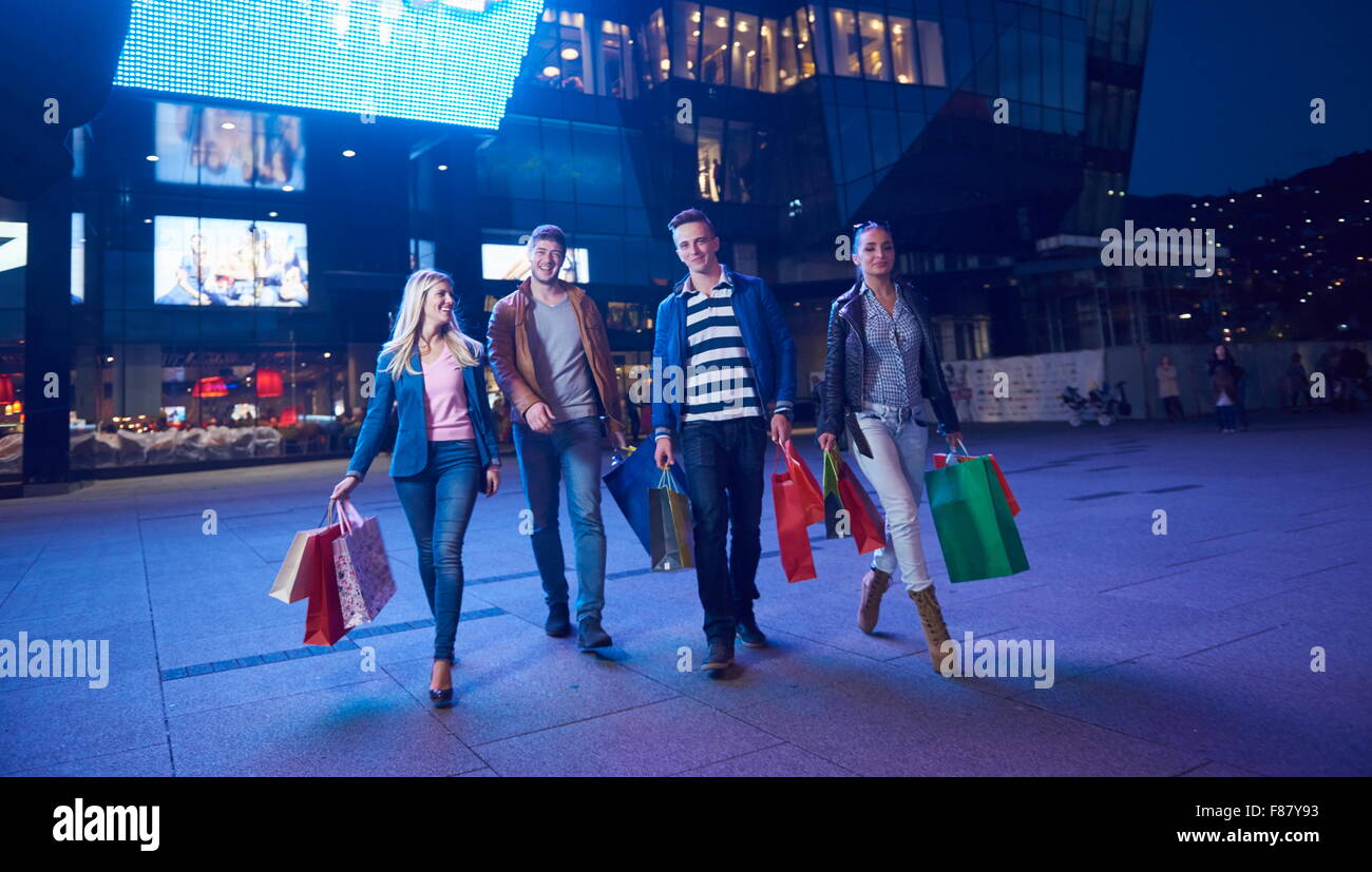 Group Of Friends Enjoying Shopping Trip Together group of happy young ...