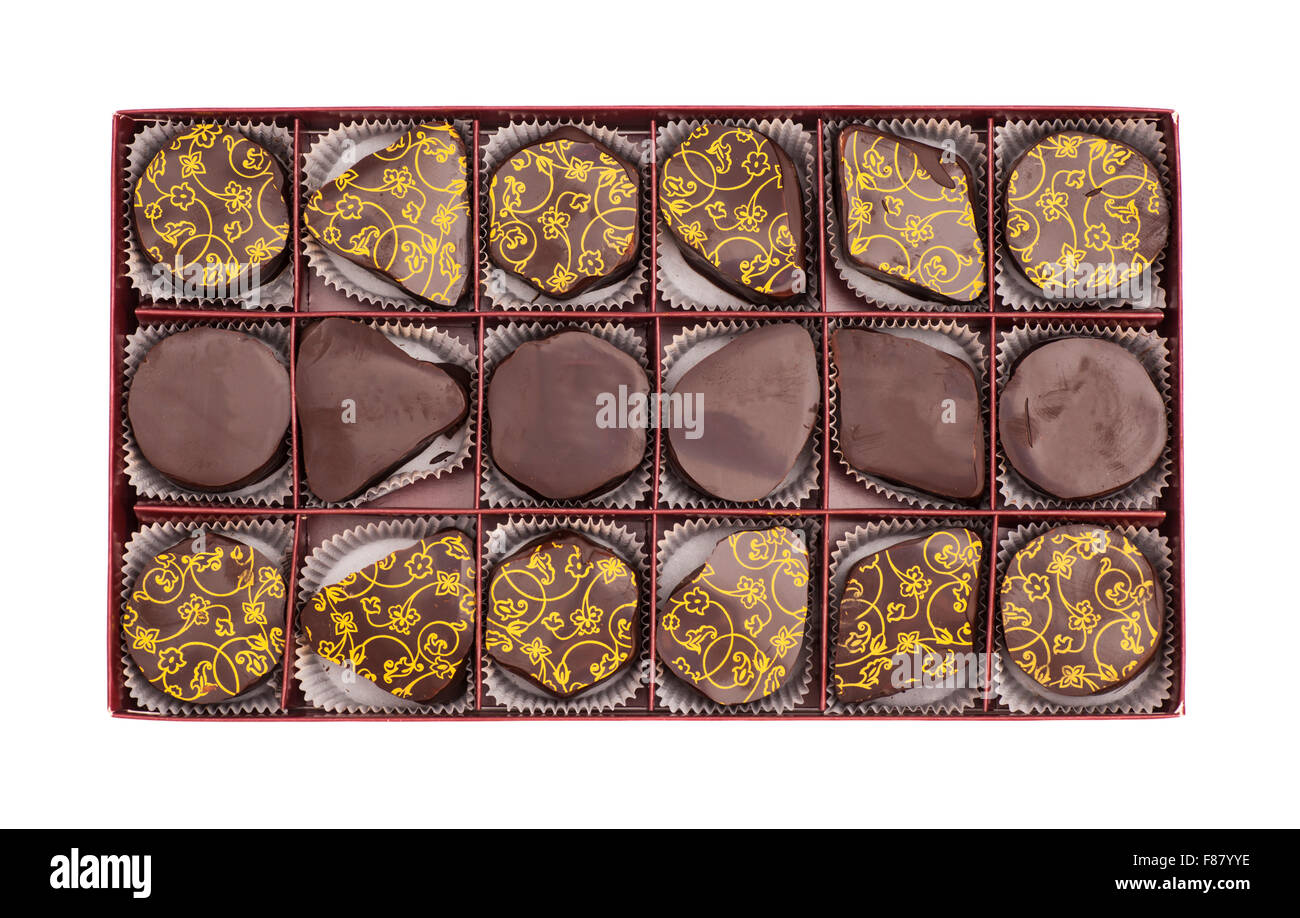 Box of chocolate candies Stock Photo - Alamy