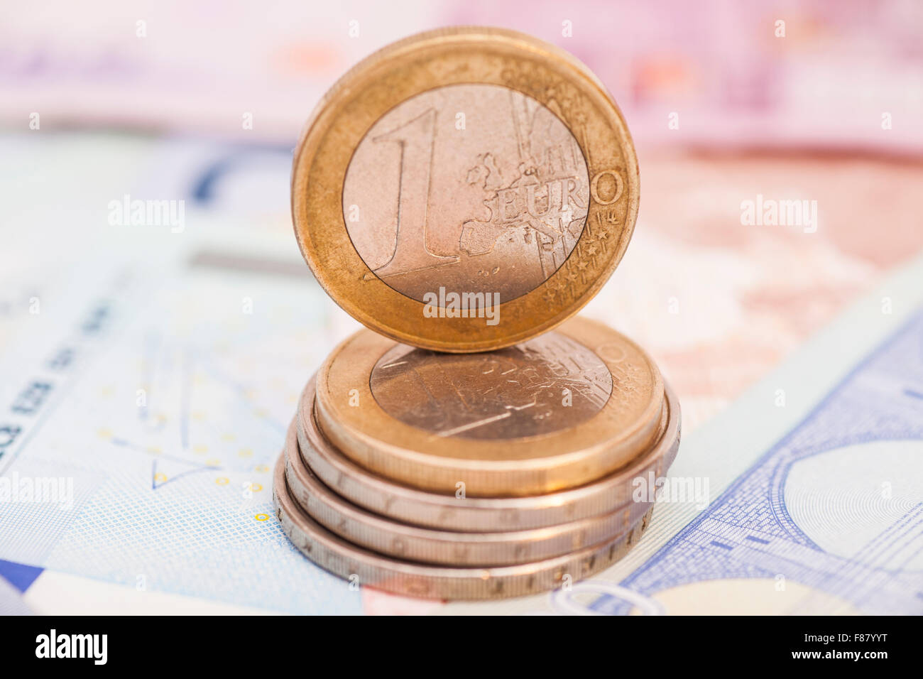 Money euro coins and banknotes Stock Photo - Alamy