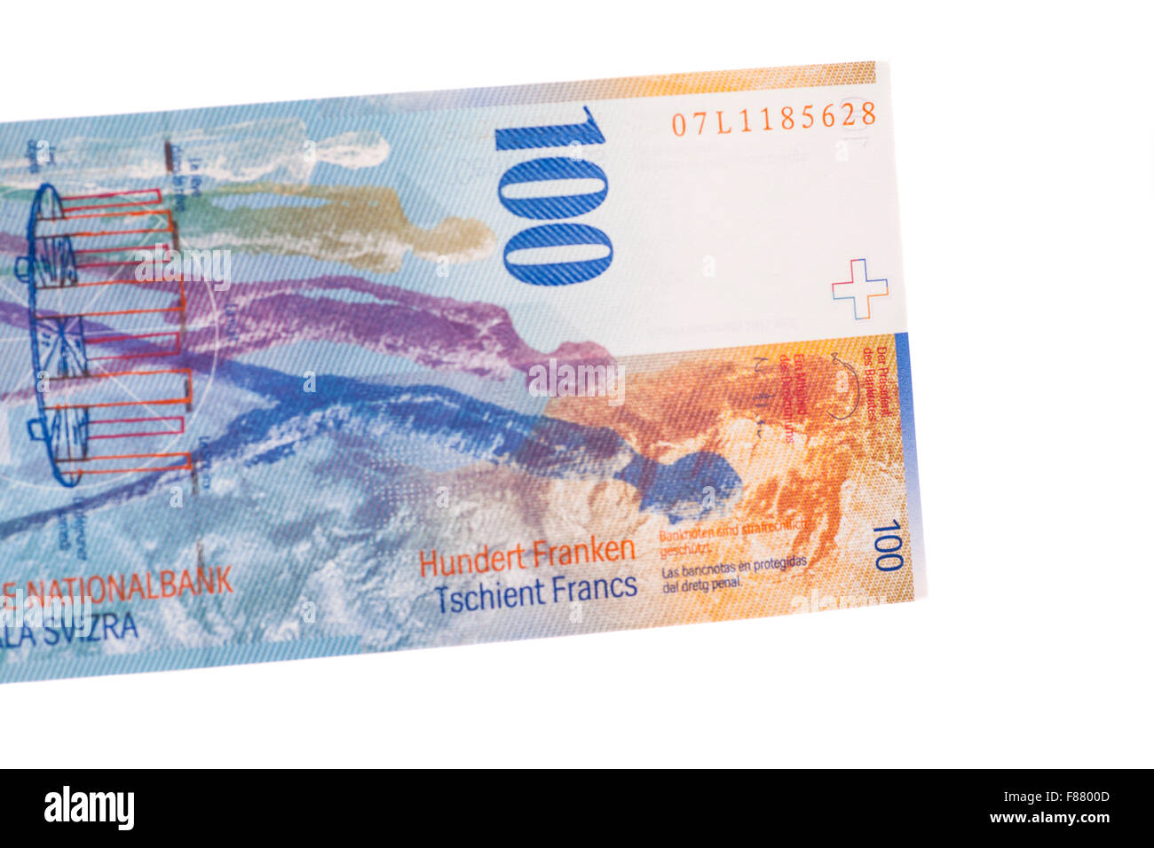 Swiss Franc note, isolated Stock Photo - Alamy