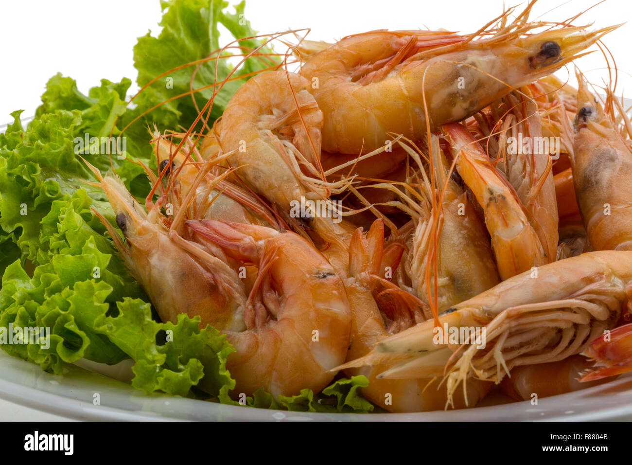 Big tiger shrimps isolated on white Stock Photo - Alamy