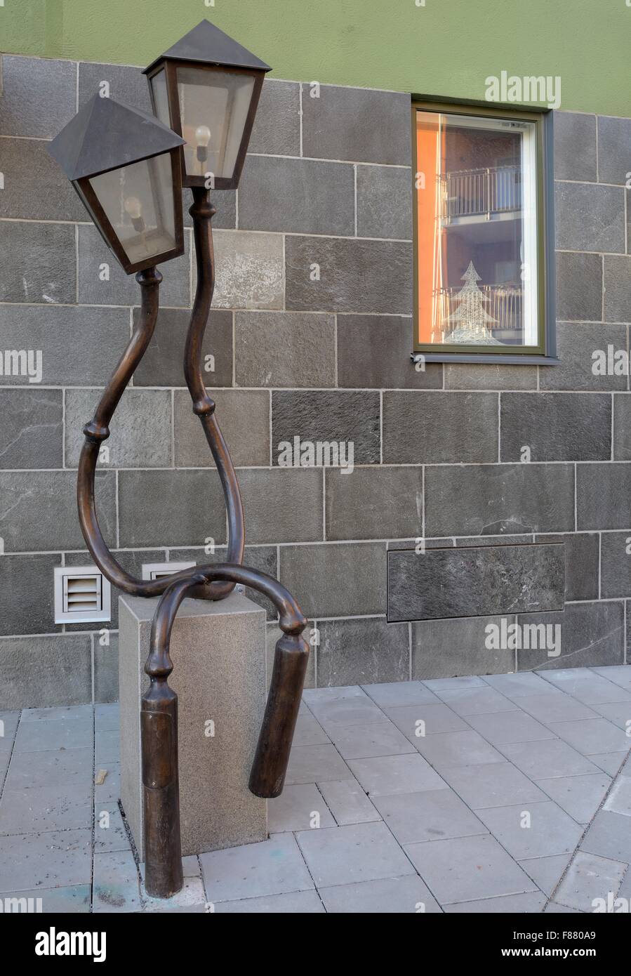 Where Can You Find Art Installation Featuring Vintage Street Lamps at ...