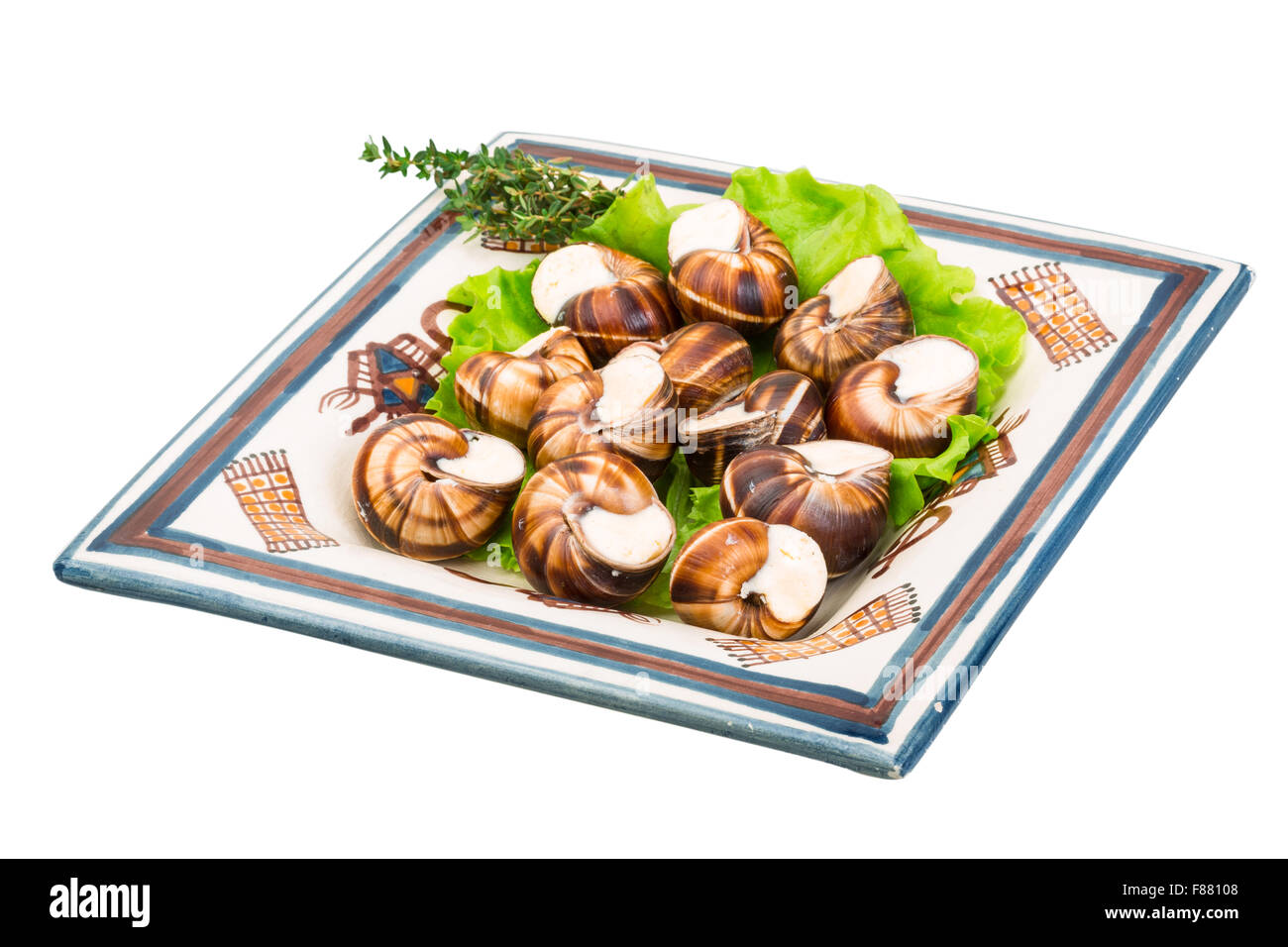 Escargot with cheese sauce Stock Photo - Alamy