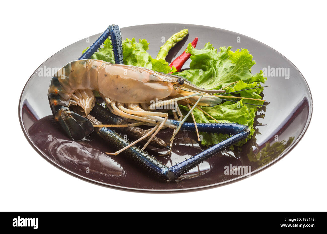 Big Freshwater prawn ready for cooking Stock Photo - Alamy