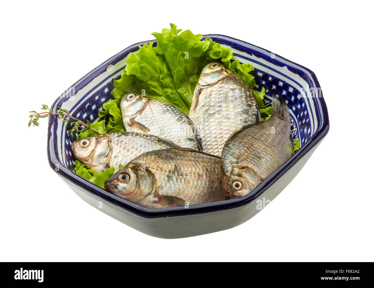 Raw Crucian fish - ready for cooking Stock Photo - Alamy