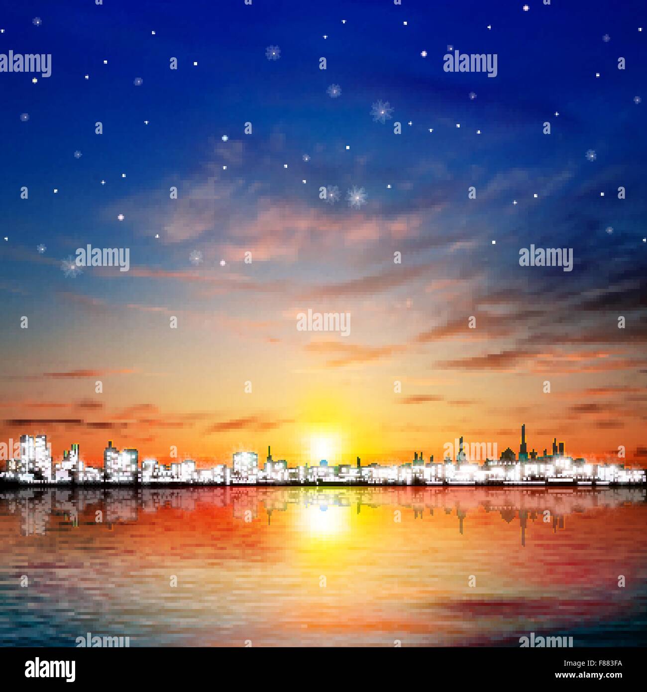 abstract night background with color sunset in Tallinn Stock Vector ...