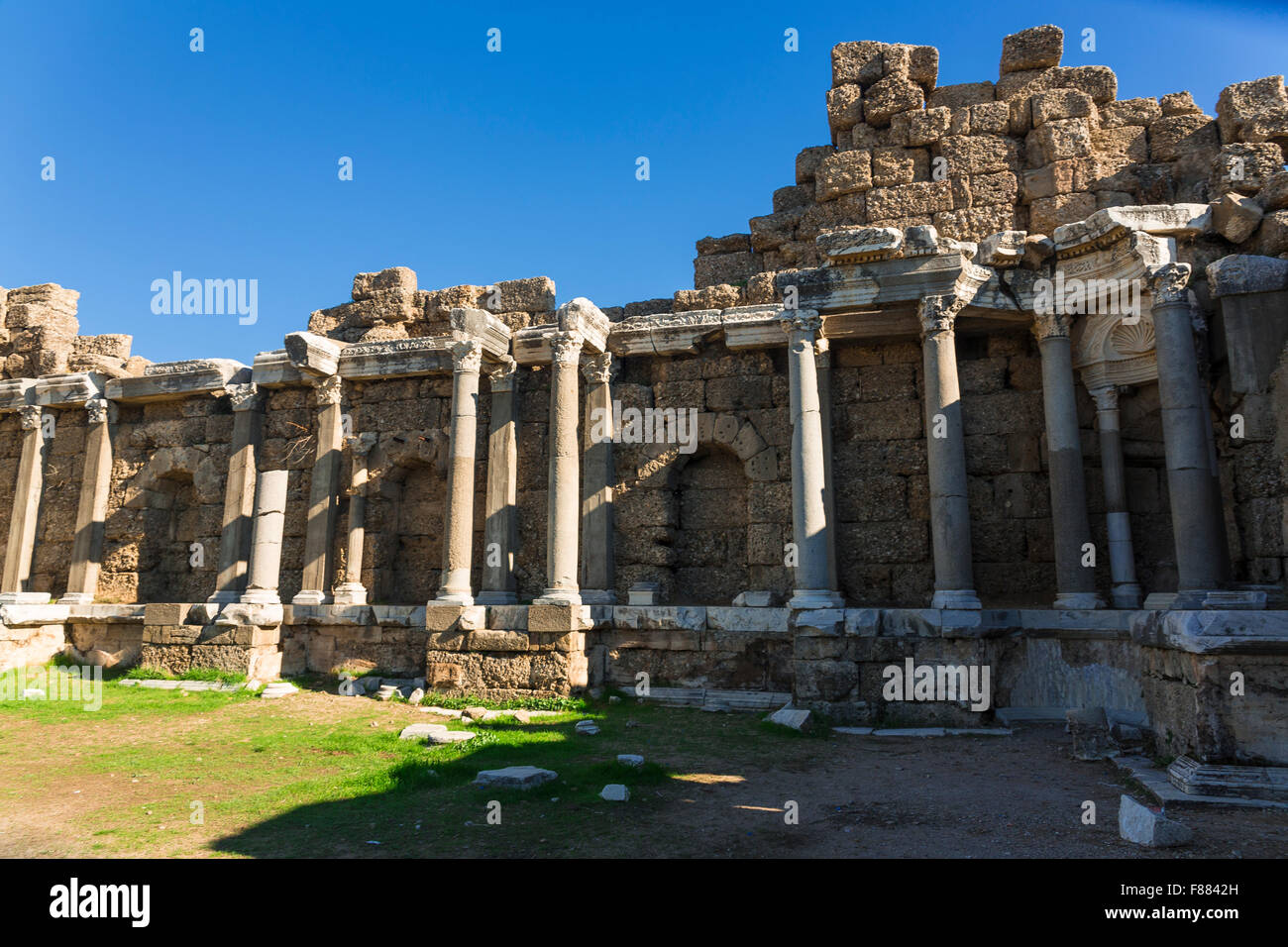 Ruins in Side, Turkey Stock Photo - Alamy