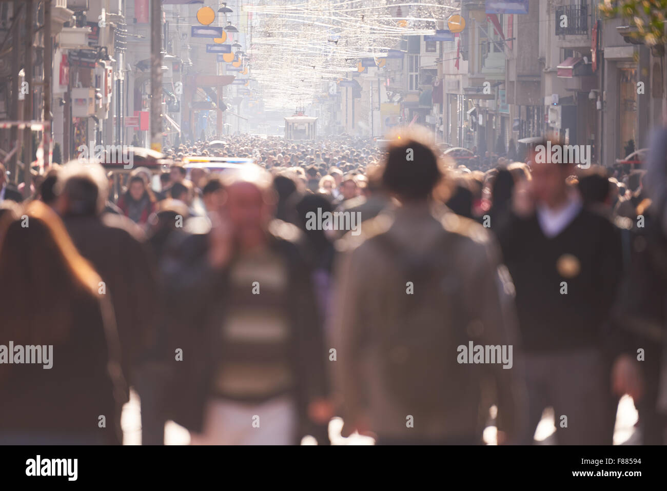 people crowd walking on busy street on daytime Stock Photo - Alamy