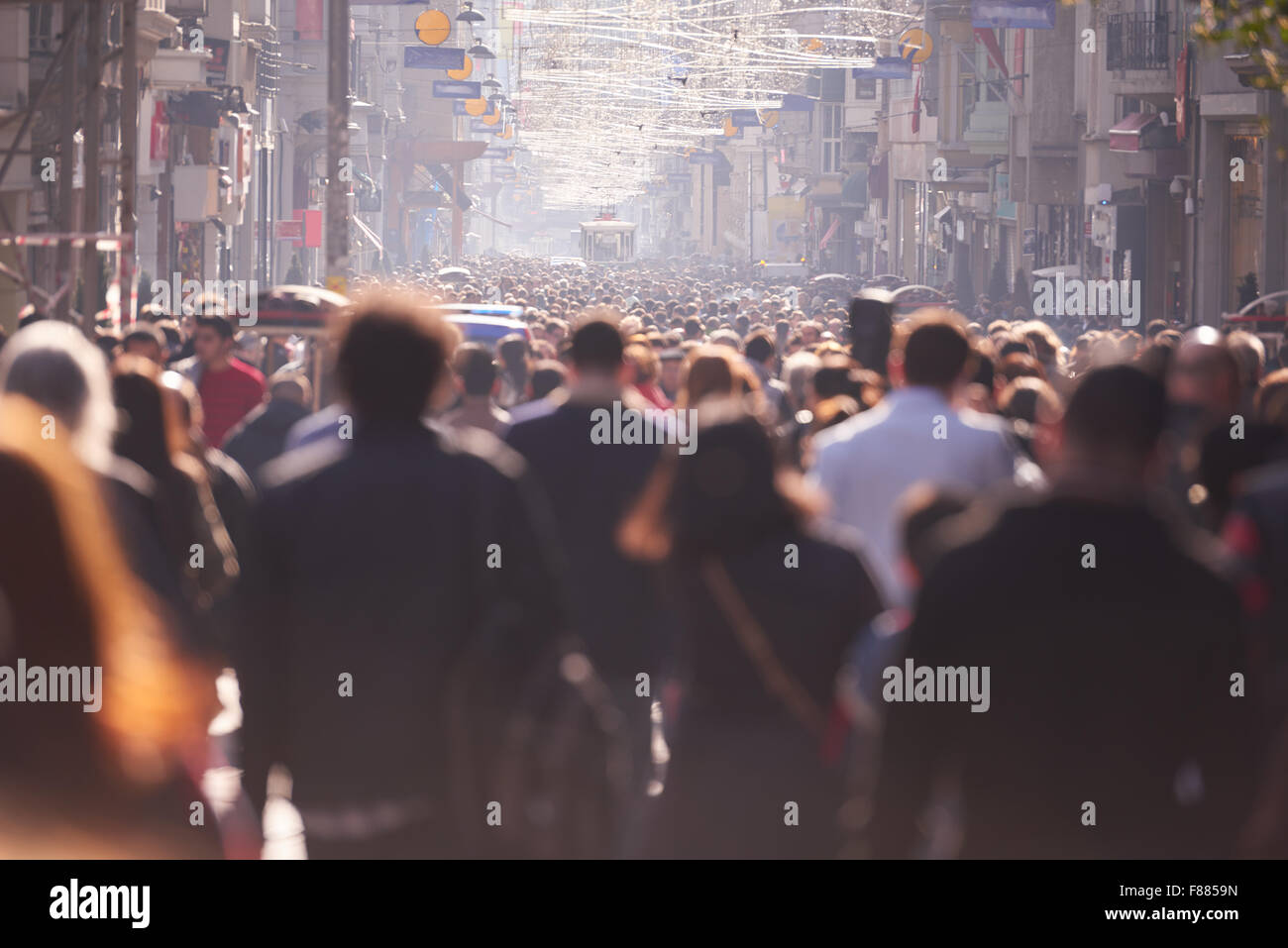 people crowd walking on busy street on daytime Stock Photo - Alamy